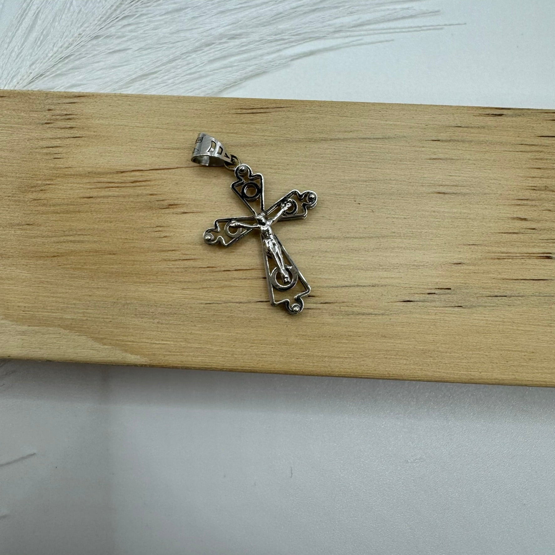 Pendente croce doppia lastra oro – SorrentinoGioielli